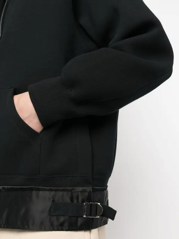 Sacai Zip-up Cotton-blend Hoodie