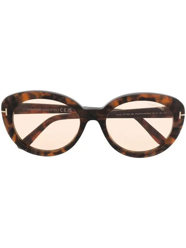 TOM FORD Round Frame Sunglasses - Brown