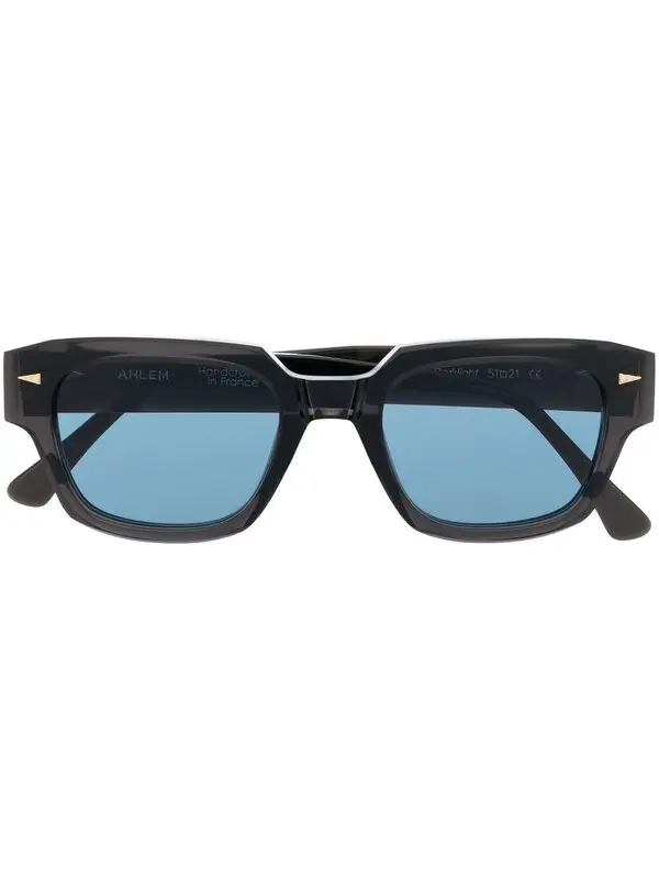 AHLEM Rivoli Square Frame Sunglasses - Black