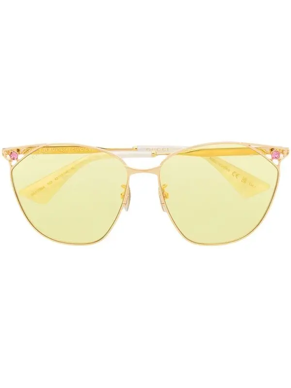 Gucci Round-frame Sunglasses - Gold