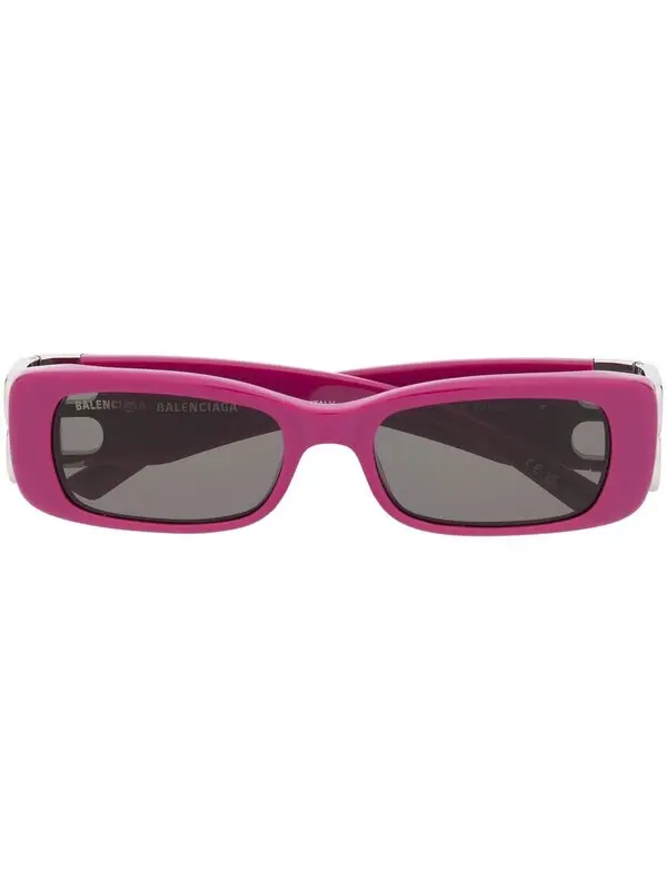 Balenciaga Crystal-embellished Square-frame Sunglasses - Purple