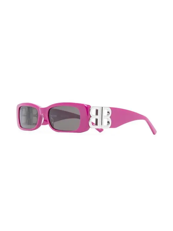 Balenciaga Crystal-embellished Square-frame Sunglasses - Purple