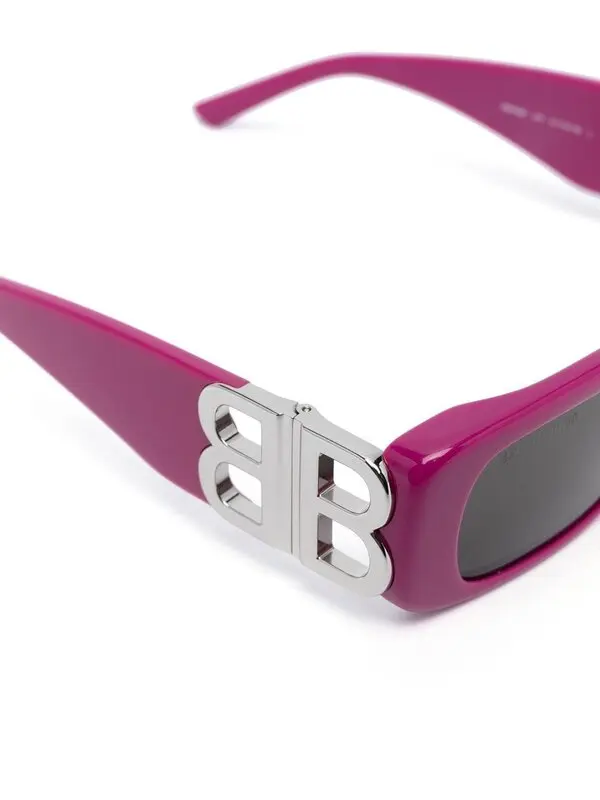 Balenciaga Crystal-embellished Square-frame Sunglasses - Purple