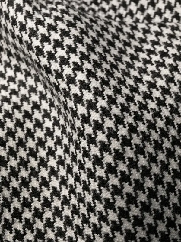 Alexander McQueen Houndstooth Asymmetric Midi Dress - Black