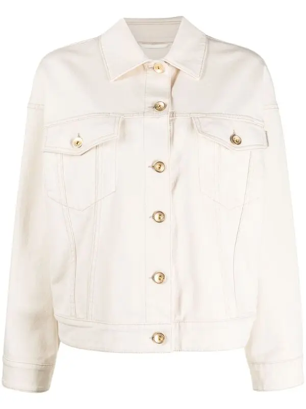 Brunello Cucinelli Button-fastening Denim Jacket - Neutrals
