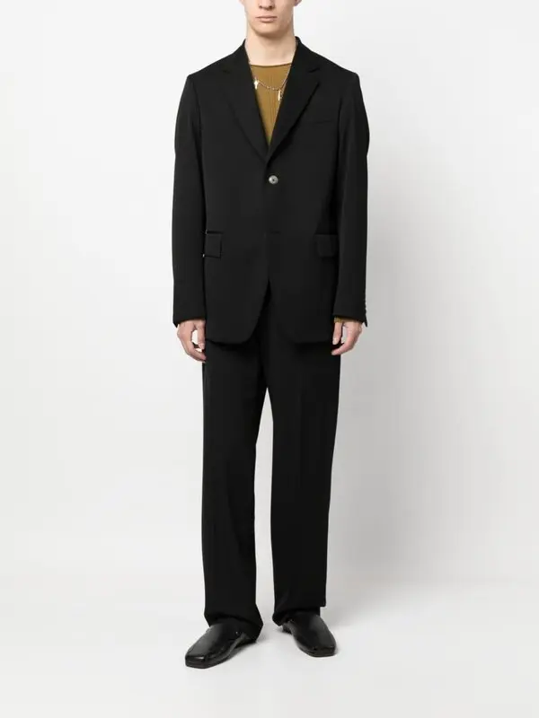 LANVIN Single-breasted Wool Blazer - Black