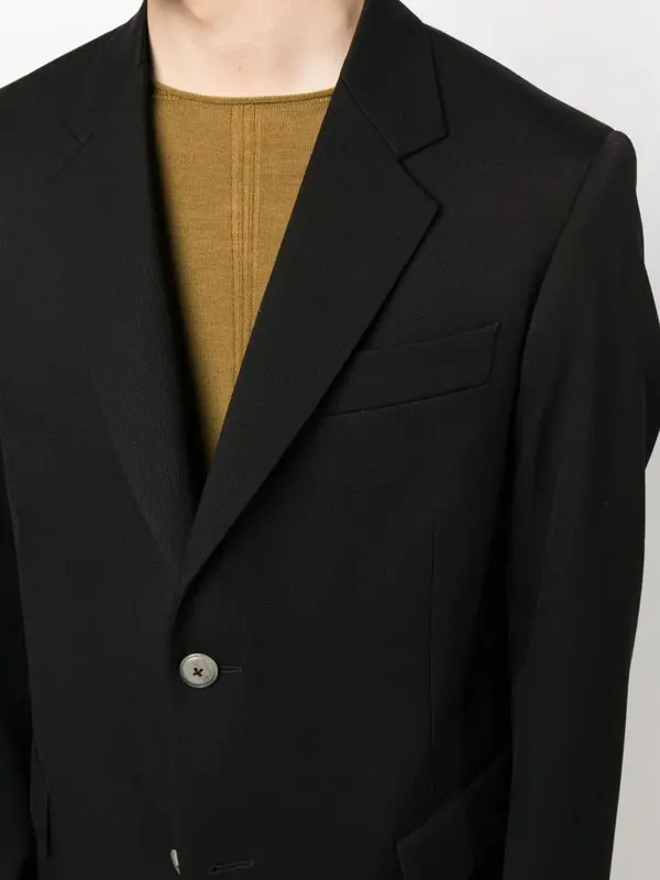 LANVIN Single-breasted Wool Blazer - Black