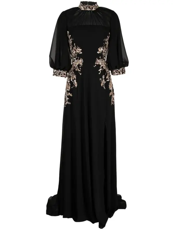 SAIID KOBEISY Sequin-embellished Long Dress