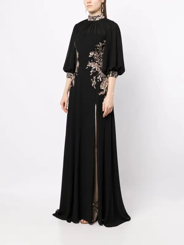 SAIID KOBEISY Sequin-embellished Long Dress
