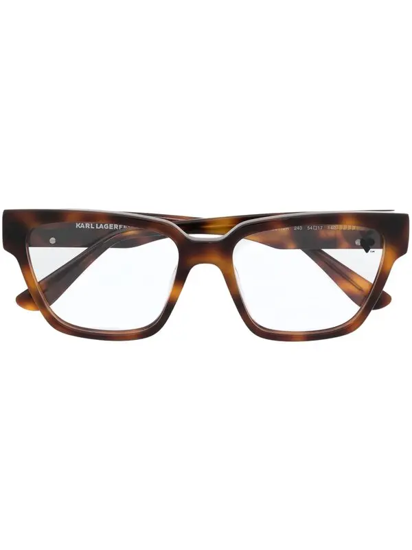 Karl Lagerfeld Wayfarer Frame Glasses - Brown