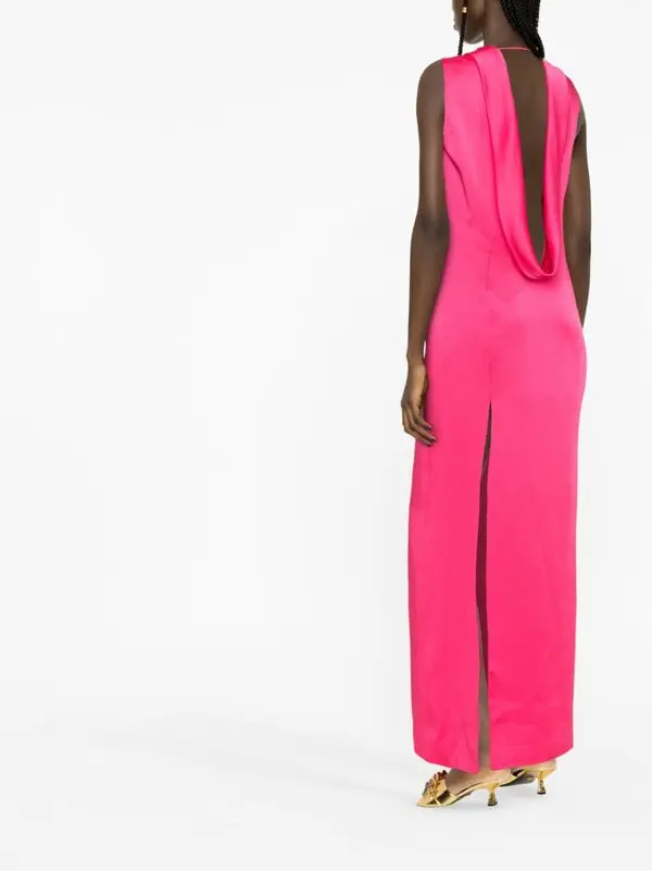 Versace Cowl-back Gown - Pink