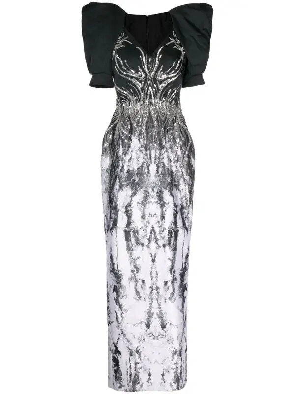 SAIID KOBEISY Sequin-embellished Gown