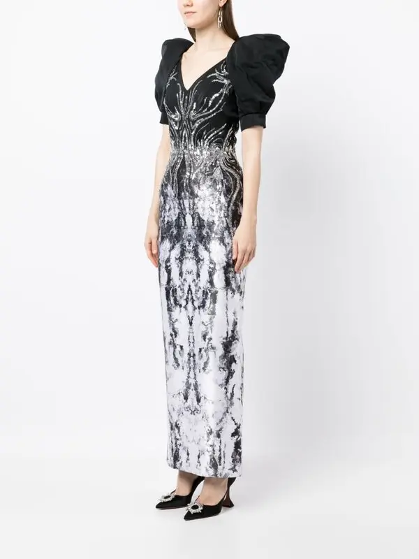 SAIID KOBEISY Sequin-embellished Gown