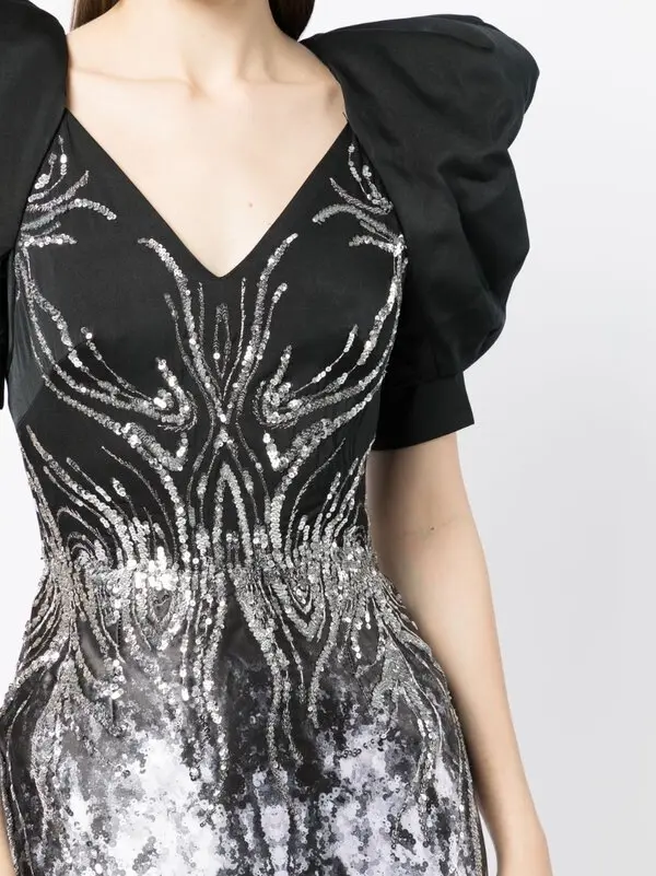 SAIID KOBEISY Sequin-embellished Gown