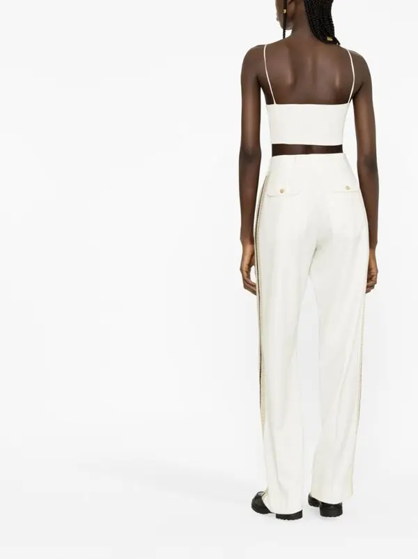 Palm Angels Side-stripe Trousers - White