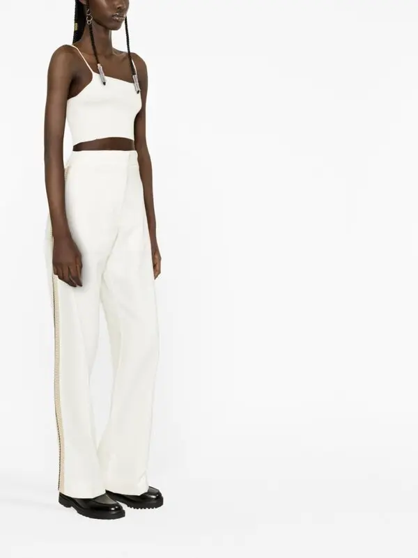 Palm Angels Side-stripe Trousers - White