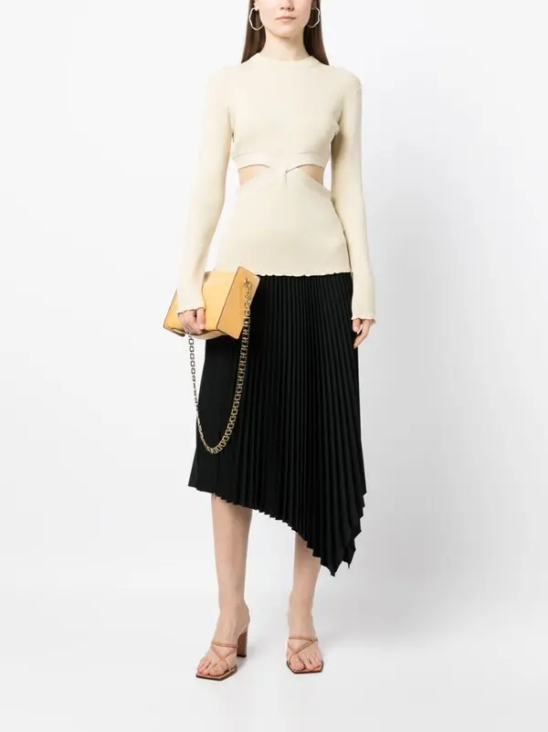 3.1 Phillip Lim Lurex Cut-out Knitted Top