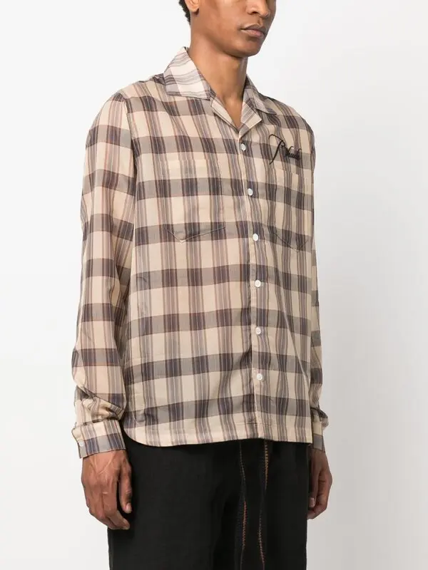 Rhude Logo-embroidered Checked Shirt