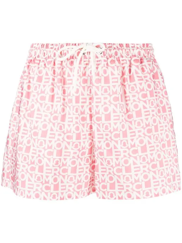 Moncler Logo-print Shorts - Pink