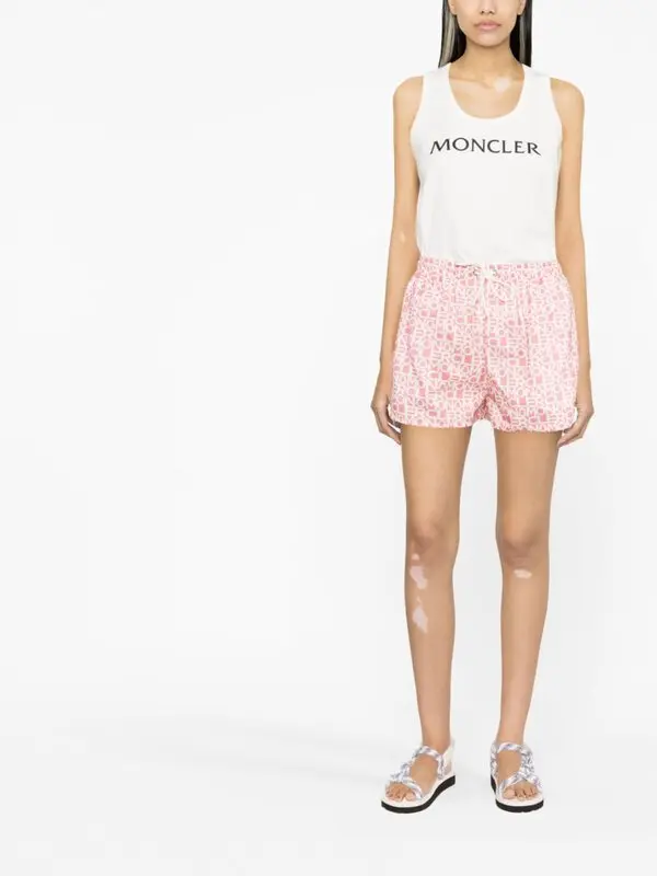 Moncler Logo-print Shorts - Pink