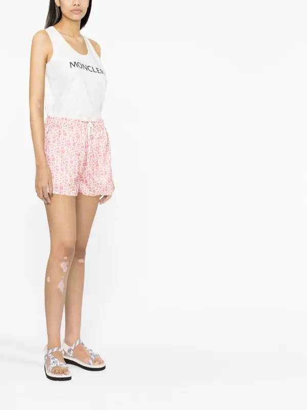 Moncler Logo-print Shorts - Pink