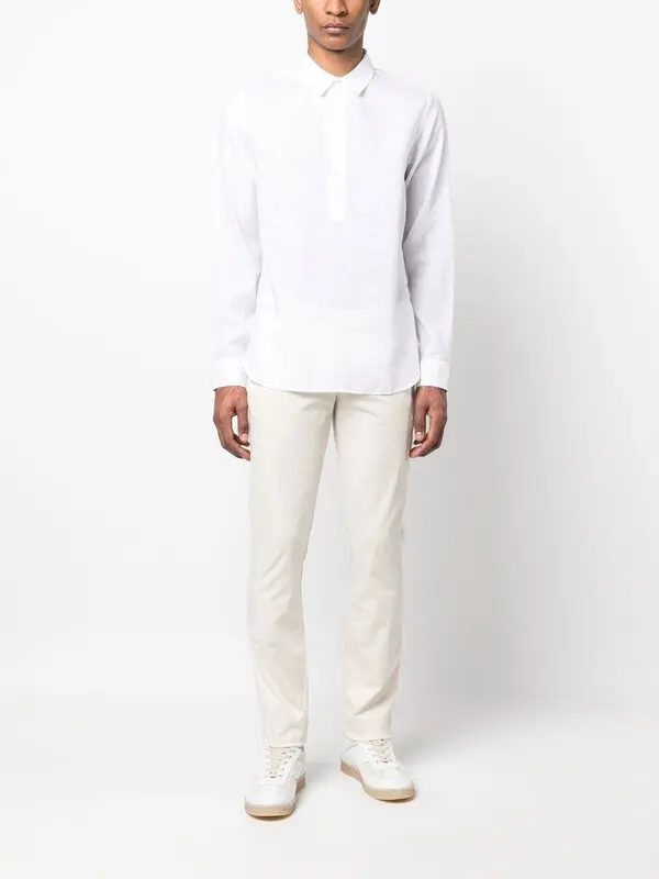 Orlebar Brown Long-sleeve Polo Shirt - White