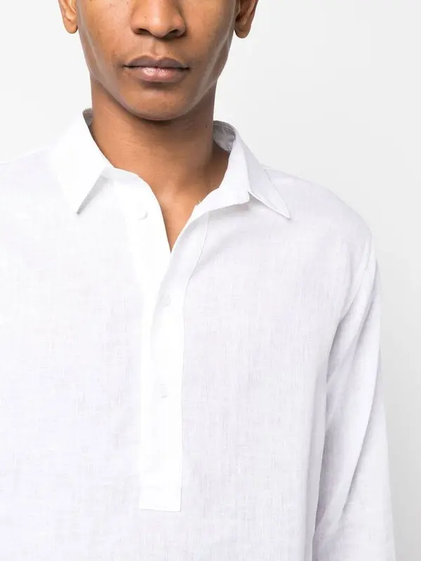 Orlebar Brown Long-sleeve Polo Shirt - White