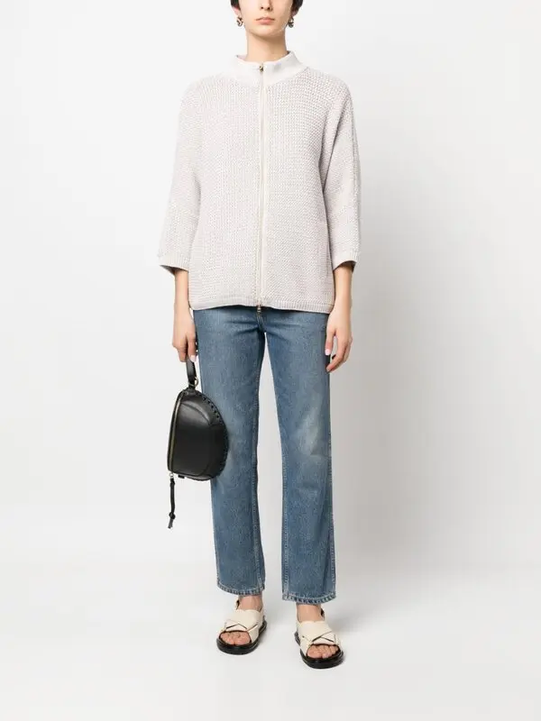Herno High-neck Knitted Cardigan