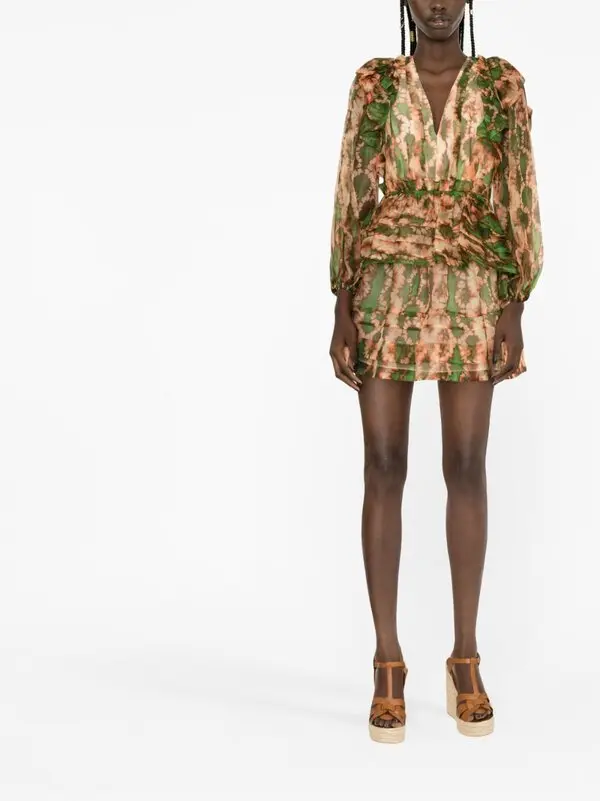 Ulla Johnson Adelaide Abstract-print Minidress - Green