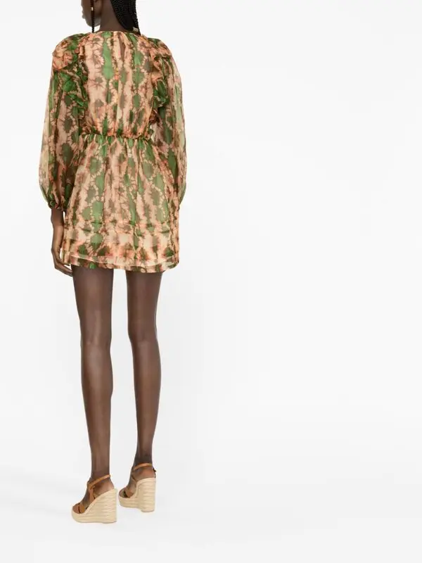 Ulla Johnson Adelaide Abstract-print Minidress - Green