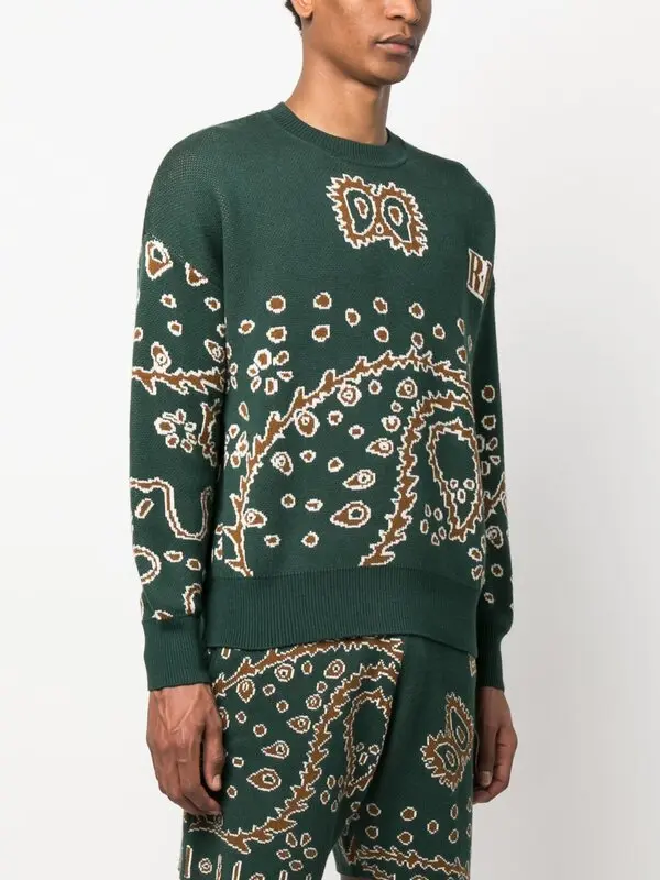 Rhude Intarsia-knit Jumper - Green