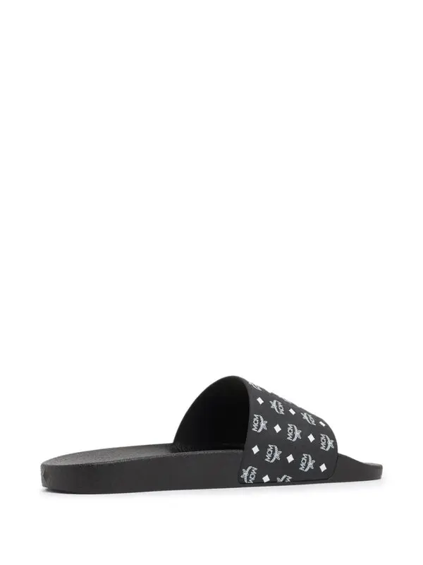 Mcm Logo-print Slides - Black