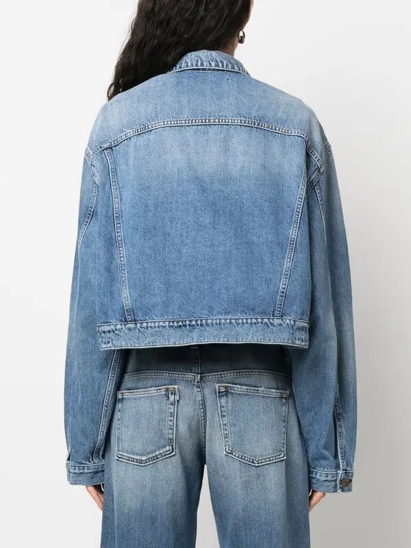 3x1 High-low Hem Cropped Denim Jacket