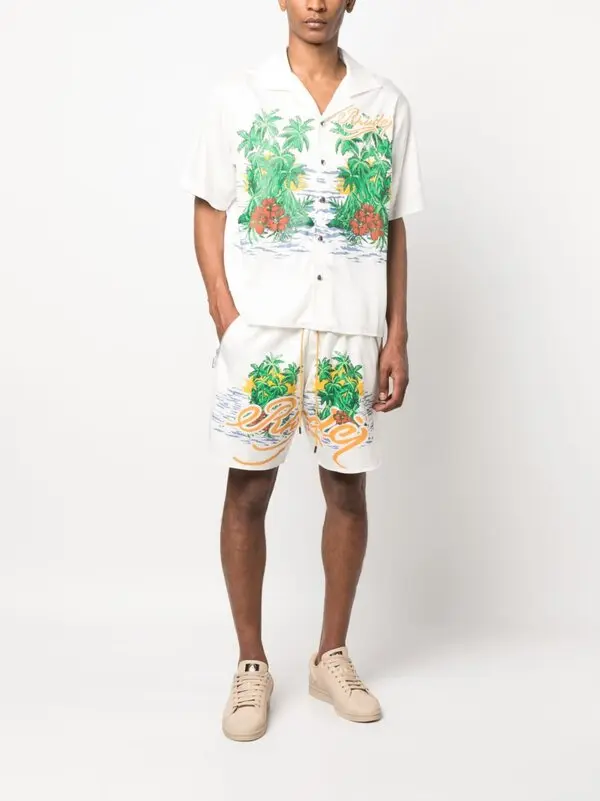 Rhude Graphic-print Drawstring Shorts