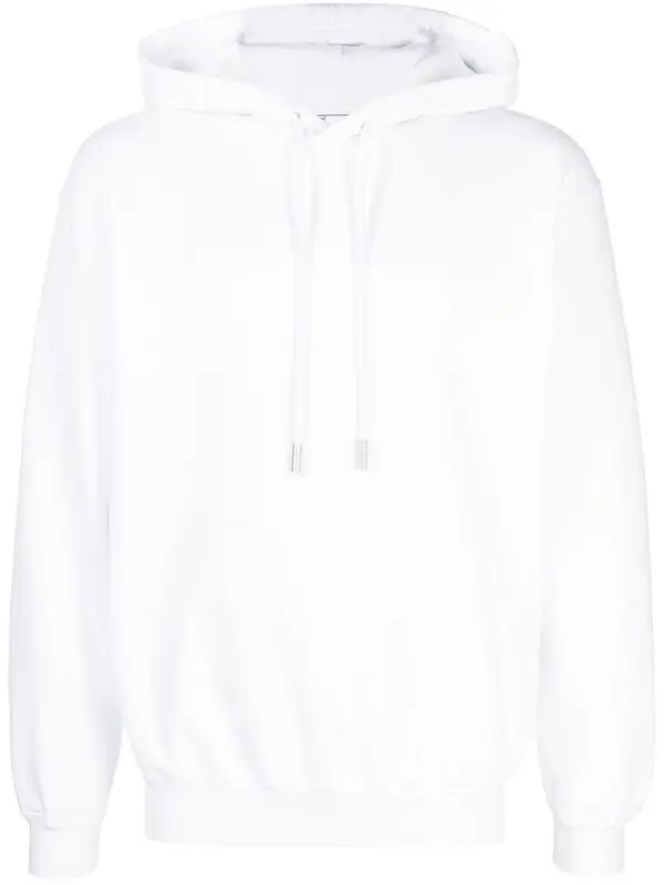 Off-White Diag-print Cotton Hoodie - White