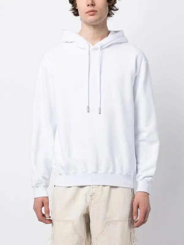 Off-White Diag-print Cotton Hoodie - White
