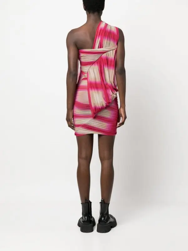 Rick Owens Draped One-shoulder Mini Dress