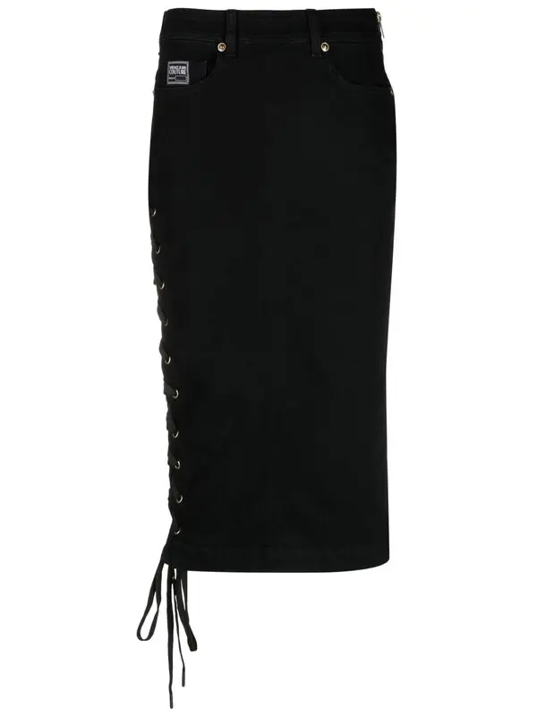 Versace Logo-patch Pencil Skirt