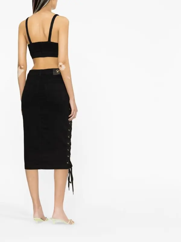 Versace Logo-patch Pencil Skirt