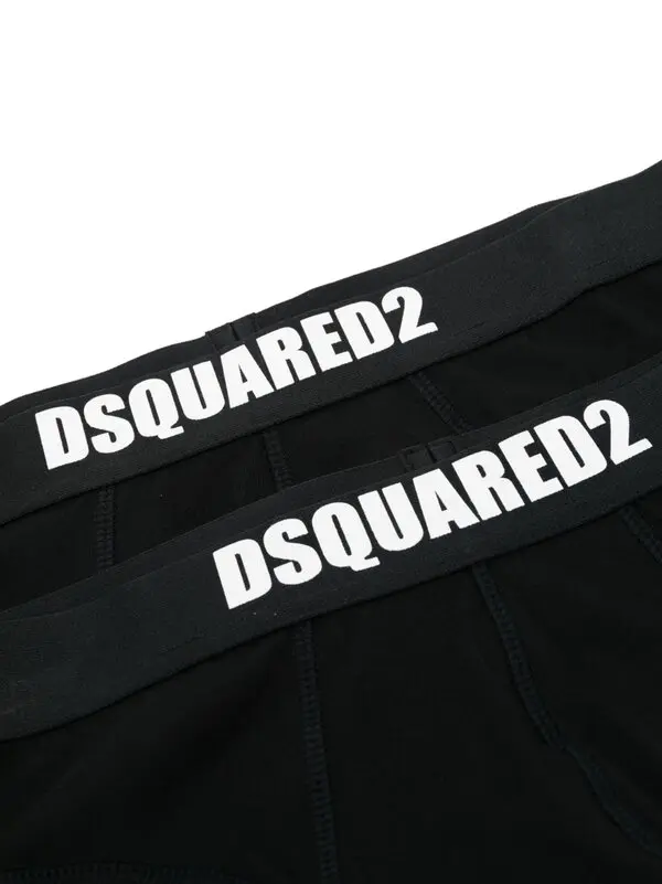 Dsquared2 Two-pack Logo-waistband Briefs - Black