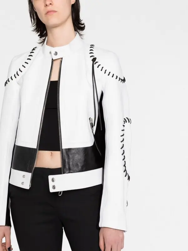Chloé Whipstitch-detailing Leather Jacket