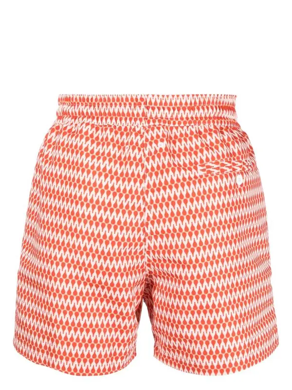 Frescobol Carioca Raquete Print Swim Shorts