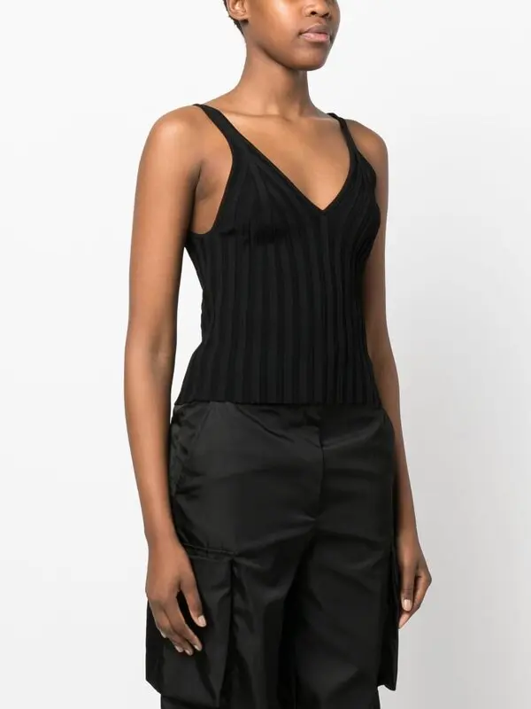 Helmut Lang Angela V-neck Knitted Top