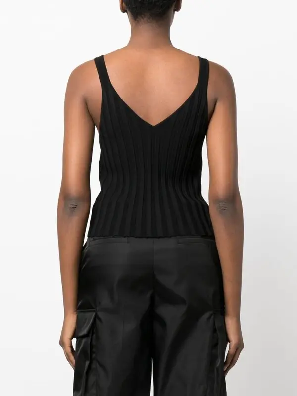 Helmut Lang Angela V-neck Knitted Top