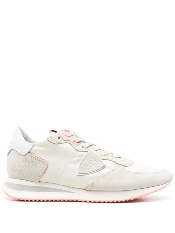 Philippe Model Logo Patch Sneakers - Neutrals
