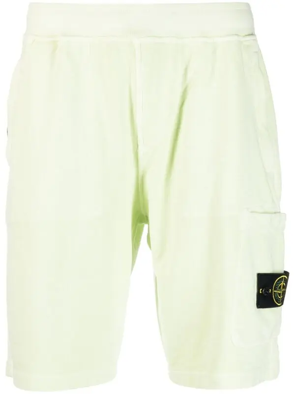 Stone Island Compass-motif Cotton Shorts