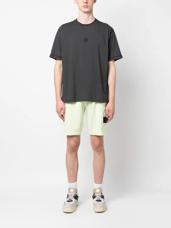 Stone Island Compass-motif Cotton Shorts