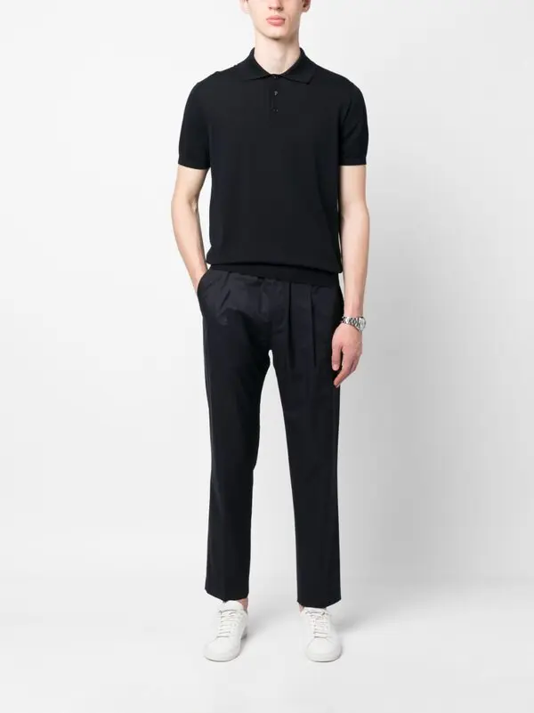 Malo Fine-knit Cotton Polo Shirt