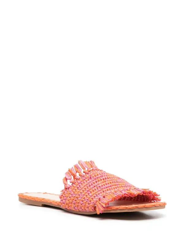 Manebí Woven Raffia Open-toe Slides