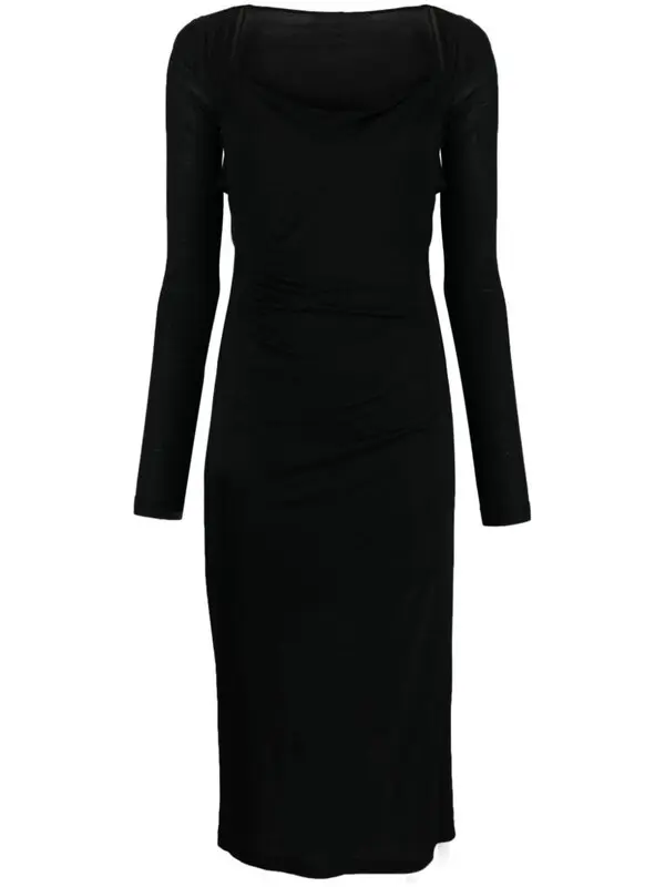 Helmut Lang Scala Open-back Midi Dress - Black